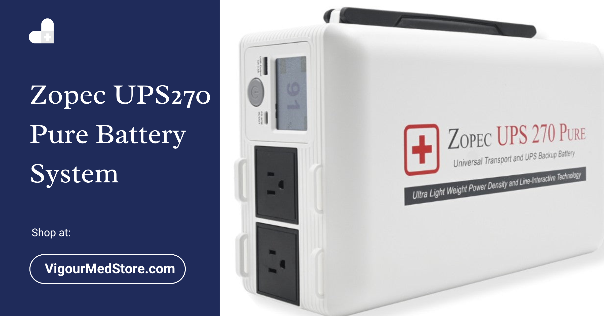 Zopec Medical U270PSY120 UPS270 Pure Battery System – Reliable Medical ...