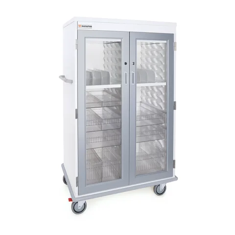 Marketlab Insight® Mobile Supply Cart, Double-Width Double Column with ...