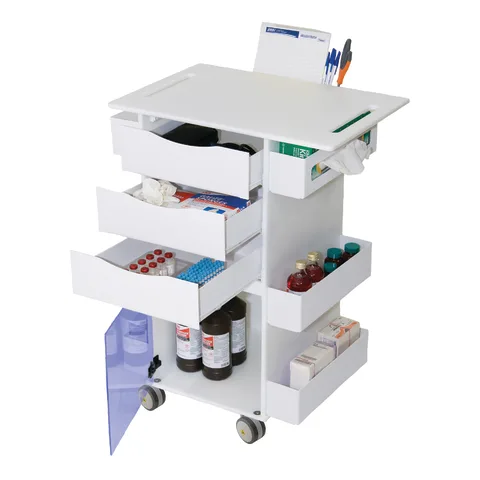 Marketlab-11922 Deluxe MRI Lab Cart | Durable 23" x 23" Top Medical Cart